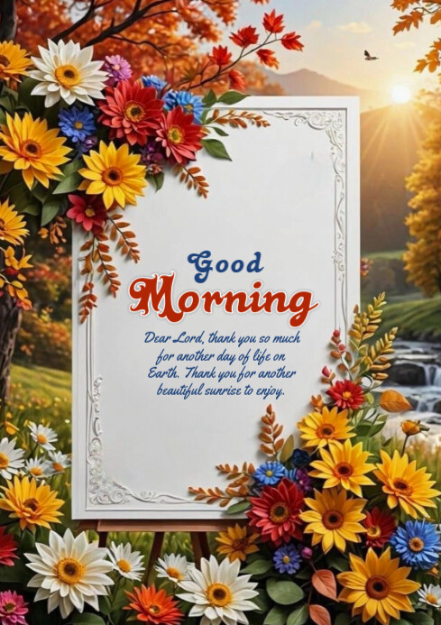 Pastel Good Morning A4 เทมเพลต | PosterMyWall