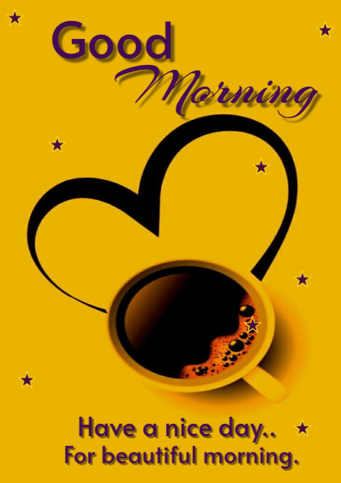 Pastel Good Morning Have A Nice Day A4 Template | PosterMyWall