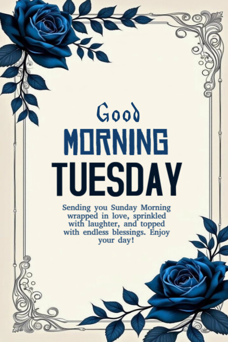 Pastel Good Morning Tuesday Banner 4' × 6' Template | PosterMyWall