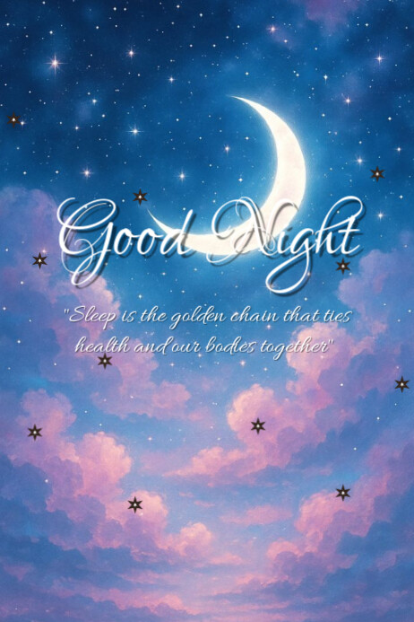 Pastel Good Night Poster Templat | PosterMyWall