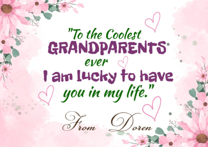 Plantilla de Pastel Grandparents Day P Postcard | PosterMyWall