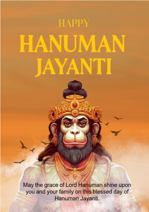 Copy of Pastel Hanuman Jayanti A4 | PosterMyWall