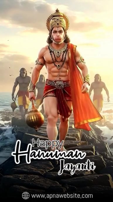 Pastel Hanuman Jayanti Instagram Reel Template | PosterMyWall