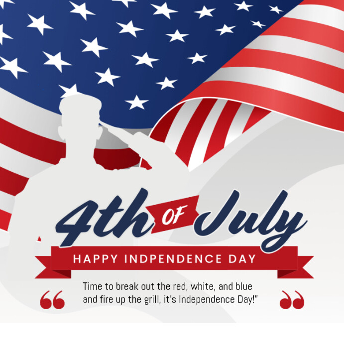 Pastel Happy 4th Of July Instagram Post Template | PosterMyWall