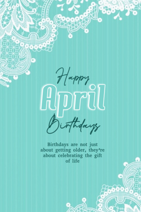 Copy of Pastel Happy April Birthdays Banner 4' × 6' | PosterMyWall