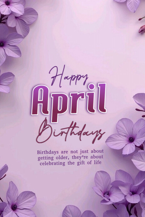 Pastel Happy April Birthdays Banner 4' × 6' Template | PosterMyWall