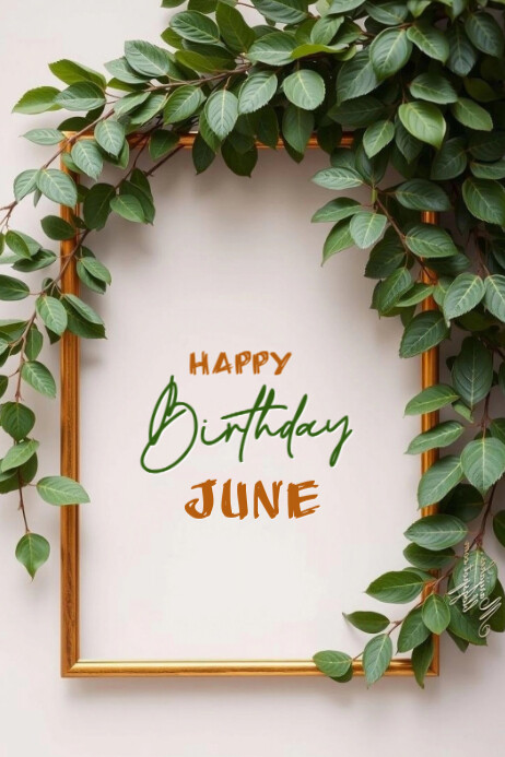 Copy of Pastel Happy Birthday June Banner 4' × 6' | PosterMyWall