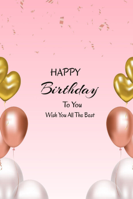 Pastel Happy Birthday To You Poster Template | PosterMyWall
