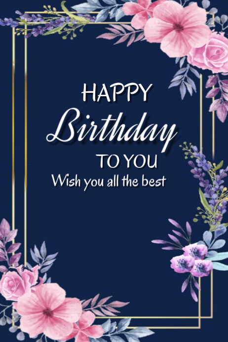 Pastel Happy Birthday To You Poster Template | PosterMyWall