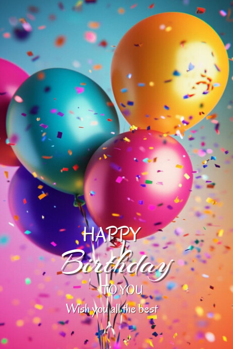 Pastel Happy Birthday To You Poster Template | PosterMyWall