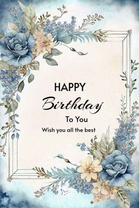 Copy of Pastel Happy Birthday To You Poster | PosterMyWall