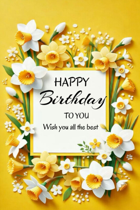 Modèle Pastel Happy Birthday To You Poster | PosterMyWall