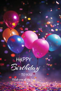 Pastel Happy Birthday To You Poster Template | PosterMyWall