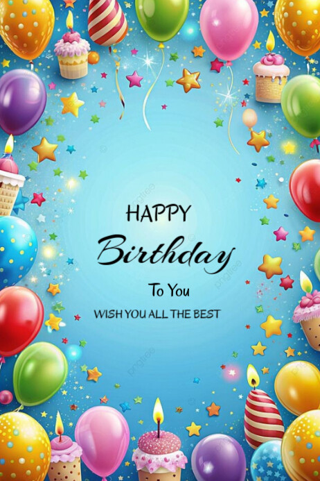 Modèle Pastel Happy Birthday To You Poster | PosterMyWall