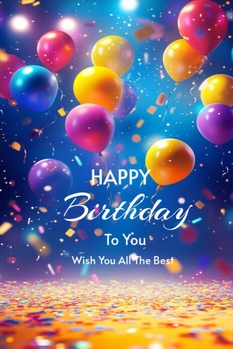 Pastel Happy Birthday To You Poster Template | PosterMyWall