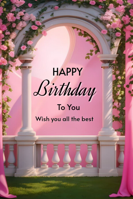 Pastel Happy Birthday To You Poster Template | PosterMyWall