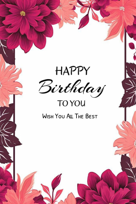 Modèle Pastel Happy Birthday To You Poster | PosterMyWall