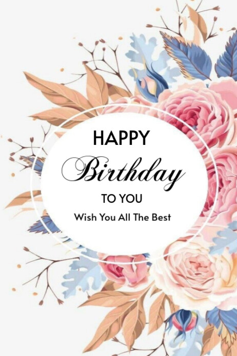 Pastel Happy Birthday To You Poster Template | PosterMyWall