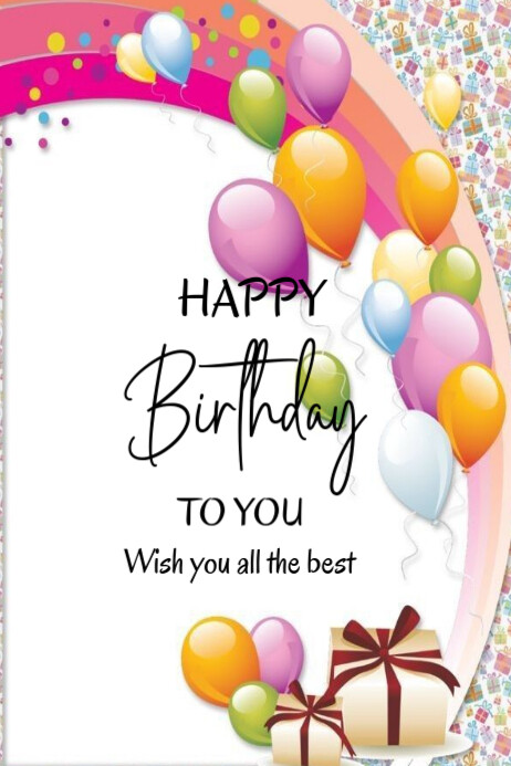 Pastel Happy Birthday To You Poster Template | PosterMyWall