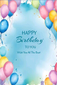 Purple Pastel Happy Birthday To You Poster Template | PosterMyWall