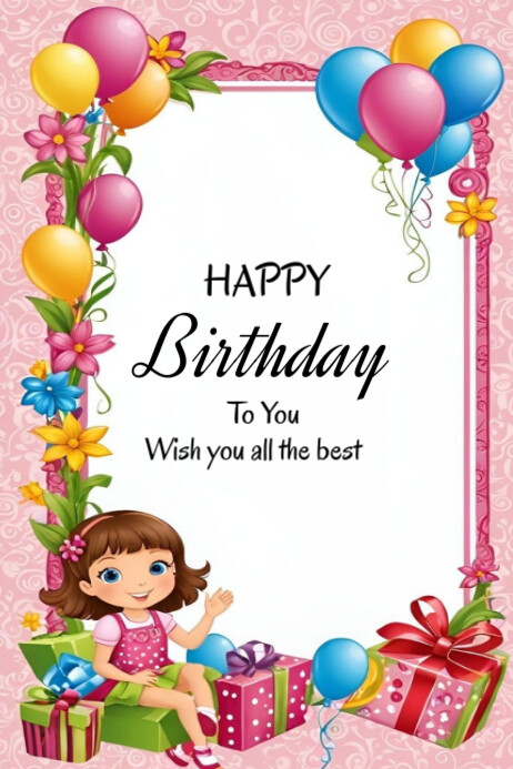 Pastel Happy Birthday To You Poster Template | PosterMyWall