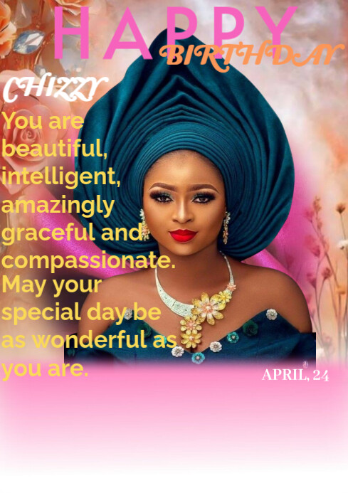 Pastel Happy Birthday Wishes A4 Templat | PosterMyWall