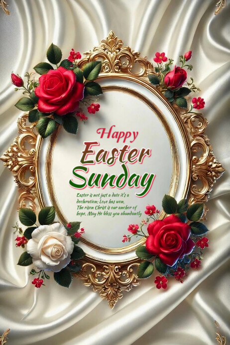 Pastel Happy Easter Sunday Banner 4' × 6' Template | PosterMyWall