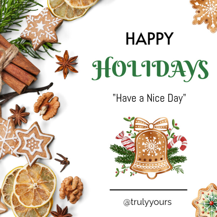 Copy of Pastel Happy Holidays Instagram Post | PosterMyWall