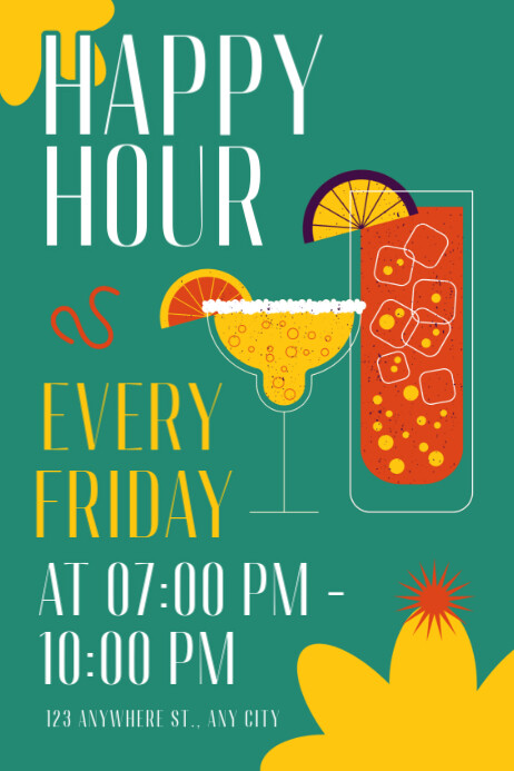 Copy of Pastel Happy Hour Poster | PosterMyWall