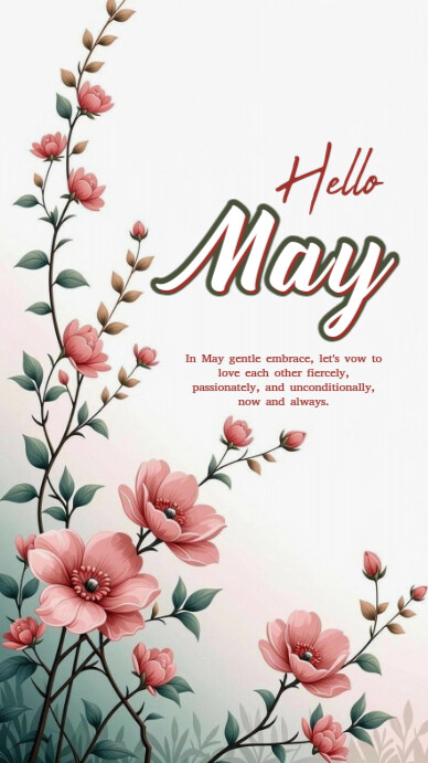 Plantilla de Pastel Happy May Whatsapp Status | PosterMyWall