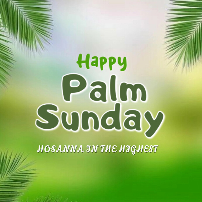 Pastel Happy Palm Sunday Instagram Post Template | PosterMyWall