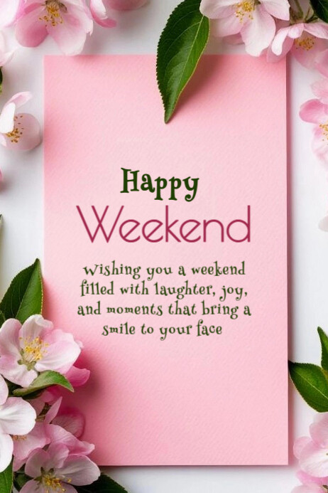 Pastel Happy Weekend Banner 4' × 6' Template | PosterMyWall