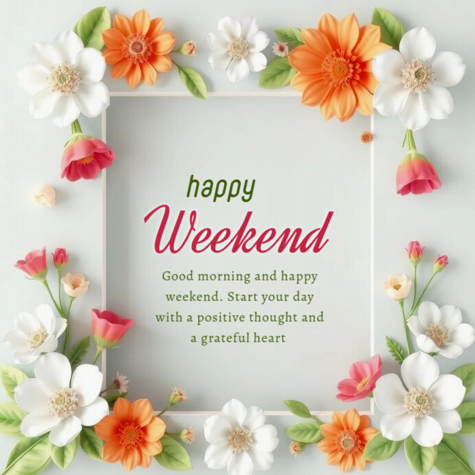 Pastel Happy Weekend Instagram Post Template | PosterMyWall