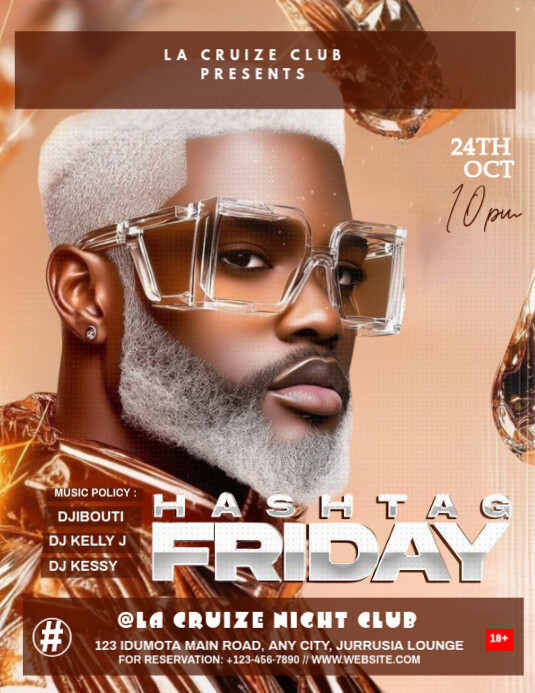 Pastel Hashtag Friday Flyer (us Letter) Template | PosterMyWall