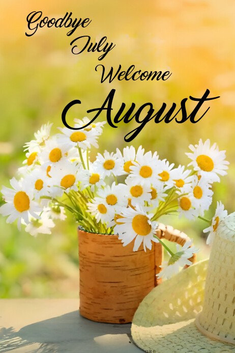 Copy of Pastel Hello August Poster | PosterMyWall