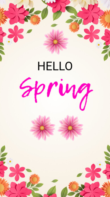 Copy of Pastel Hellow Spring Instagram Story | PosterMyWall