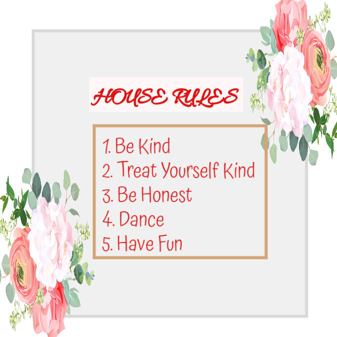 Plantilla de Pastel House Rules Instagram Post | PosterMyWall