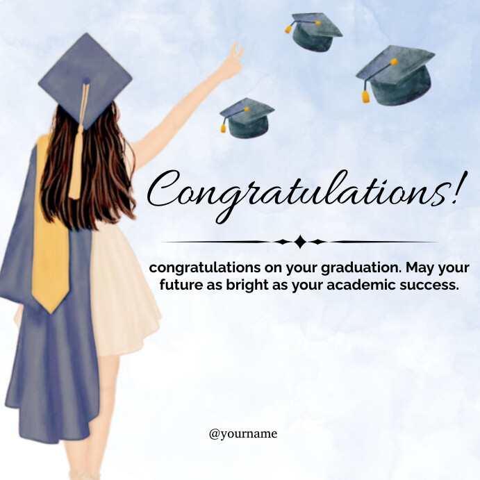 Plantilla de pastel illustrative congratulation instagram | PosterMyWall