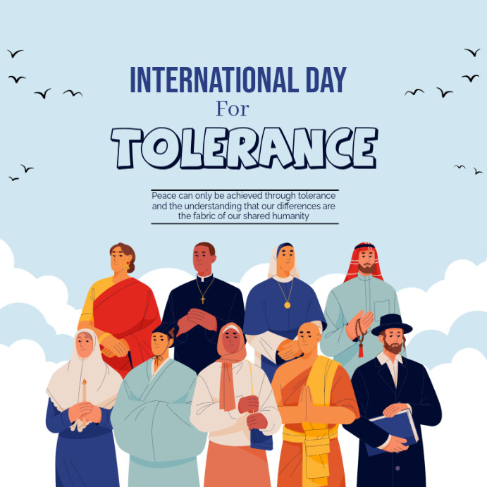 Pastel International Day For Tolerance Design Template Instagram Post ...