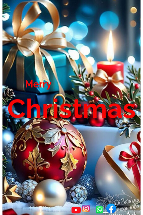 Pastel Merry Christmas Poster Template | PosterMyWall