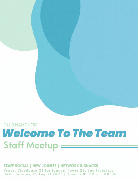Pastel Minimal Welcome To The Team Flyer Template For Modern Corporate ...