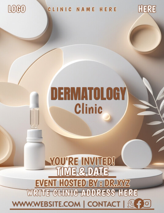 Copy of Pastel Modern Dermatology Clinic Flyer Design For Skincare | PosterMyWall