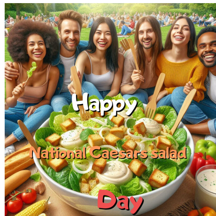 Pastel National Caesars Salad Day Instagram Post Template | PosterMyWall