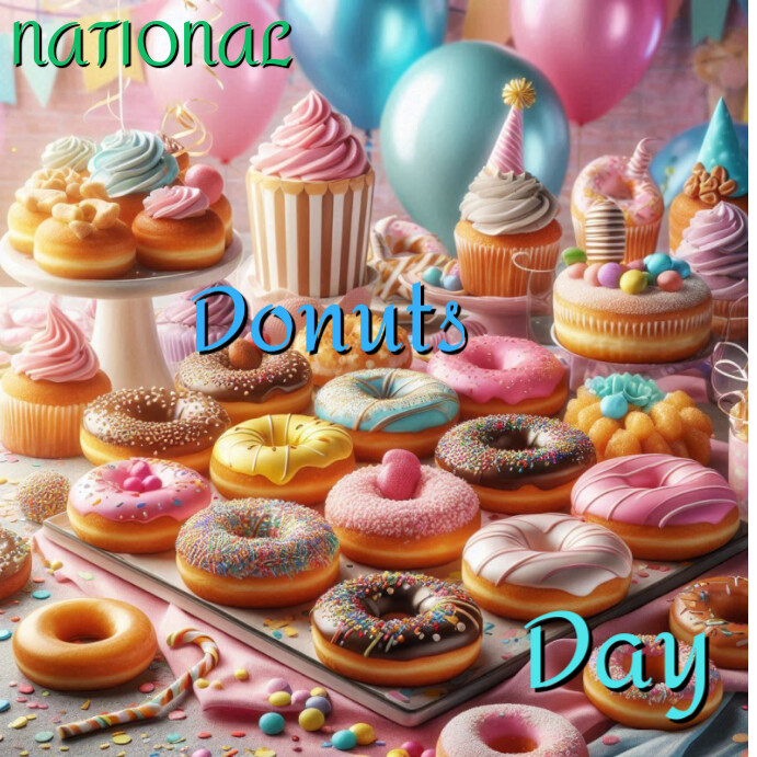 Pastel National Donuts Day Instagram Post Template | PosterMyWall