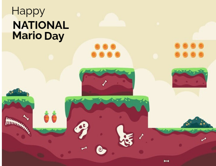 Plantilla de Pastel National Mario Day Flyer (us Letter) | PosterMyWall