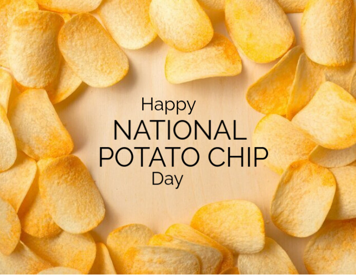 Plantilla de Pastel National Potato Chip Day Flyer (us Letter ...