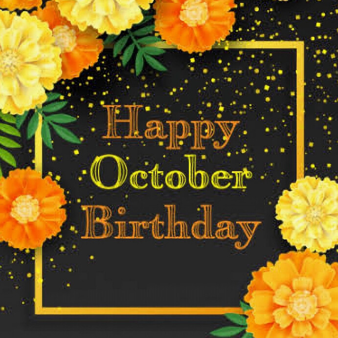 Plantilla de Pastel October Birthdays Instagram Post | PosterMyWall