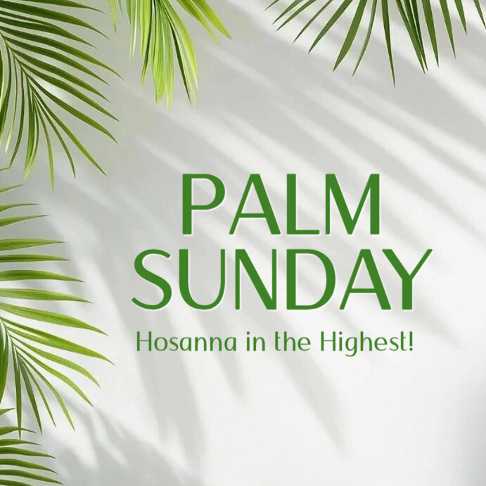 Pastel Palm Sunday Instagram Post Template | PosterMyWall