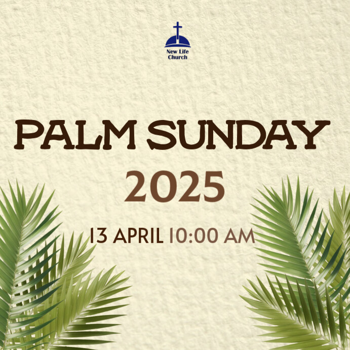Pastel Palm Sunday Year Sunday Service Sermon Post Quote Social ...