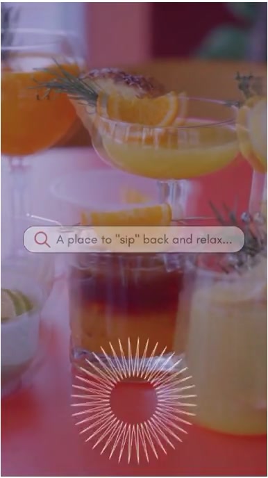 Copy of Pastel Pink & Orange Animated Drinks Cocktail Bar Mobile ...